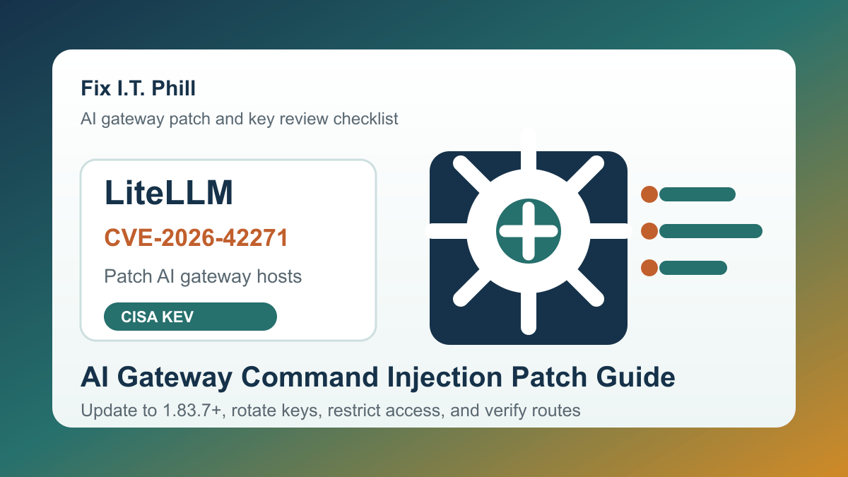 LiteLLM CVE-2026-42271 AI Gateway Patch Guide